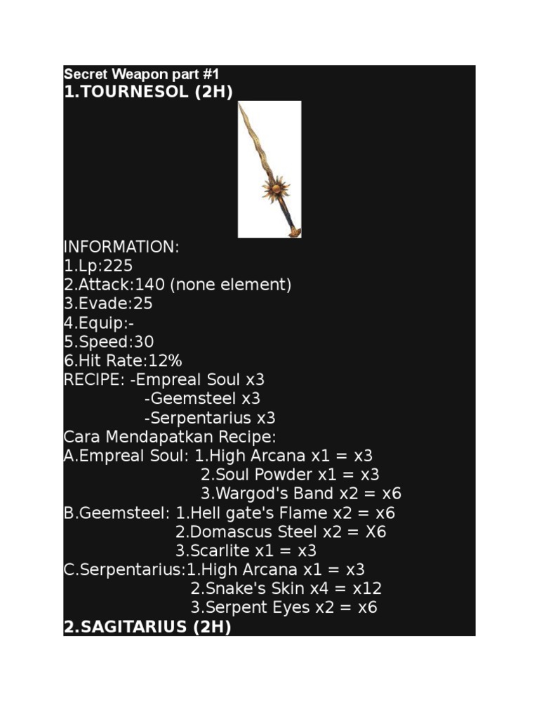 Secret weapons guide | PDF