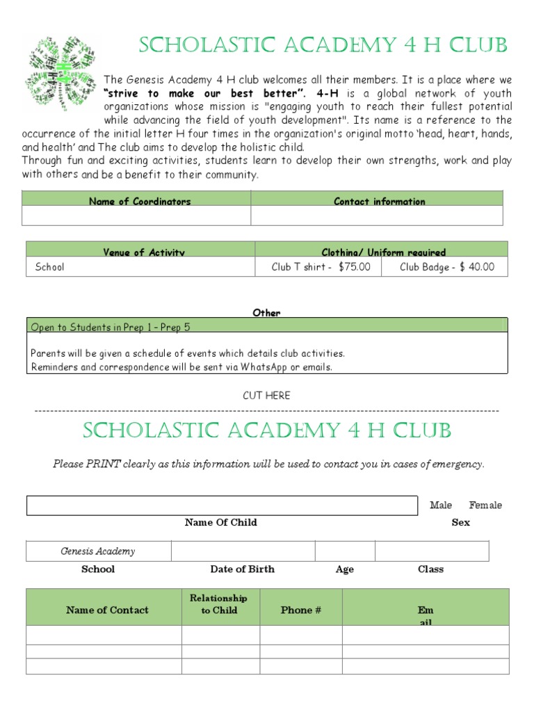 4H Form | PDF