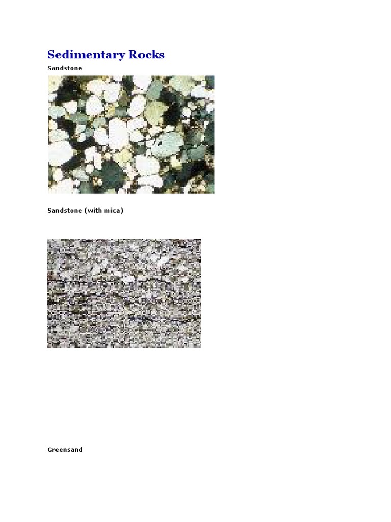 Types of Sedimentary and Igneous Rocks | PDF