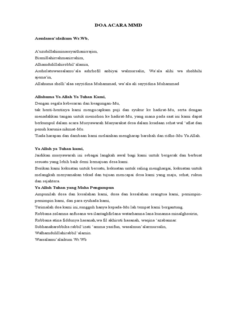 Doa MMD | PDF | Agama & Spiritualitas