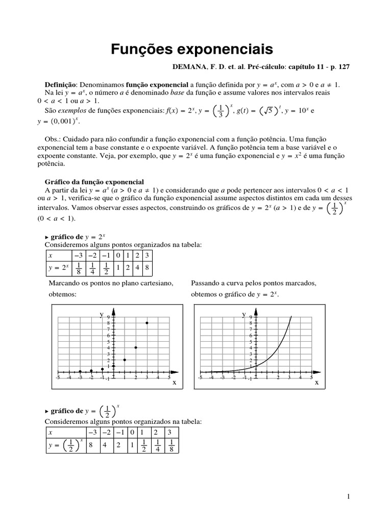 Função Exponencial | PDF | Exponenciação | Função (Matemática)