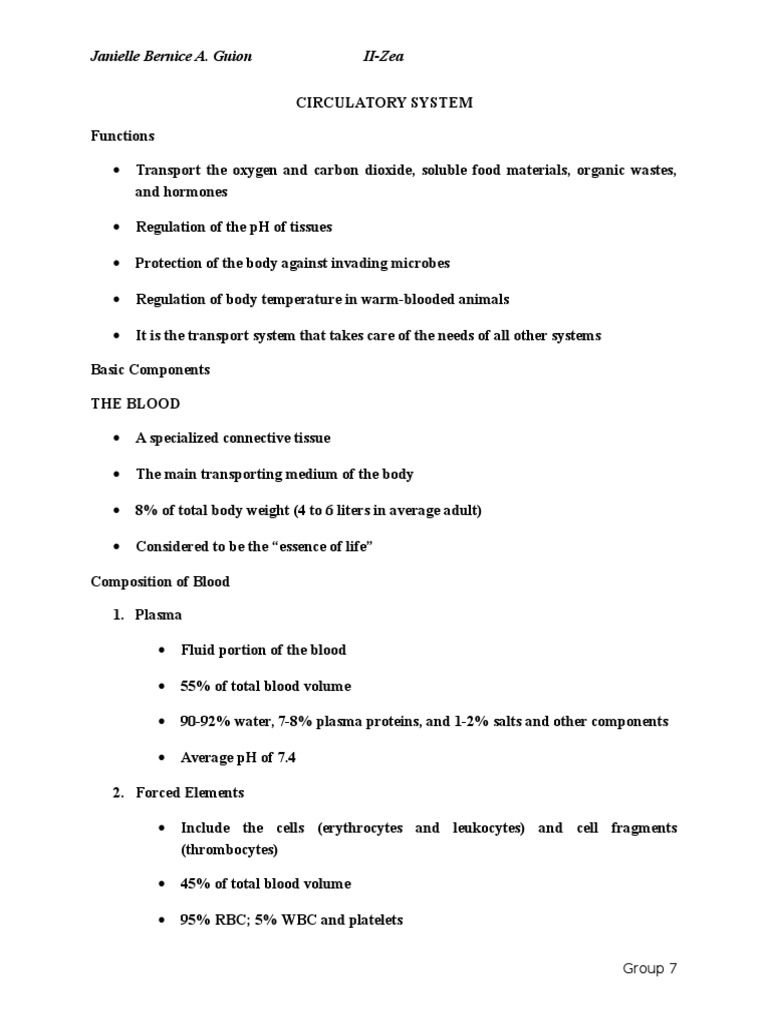 Overview of the Human Circulatory System | PDF | Atrium (Heart ...