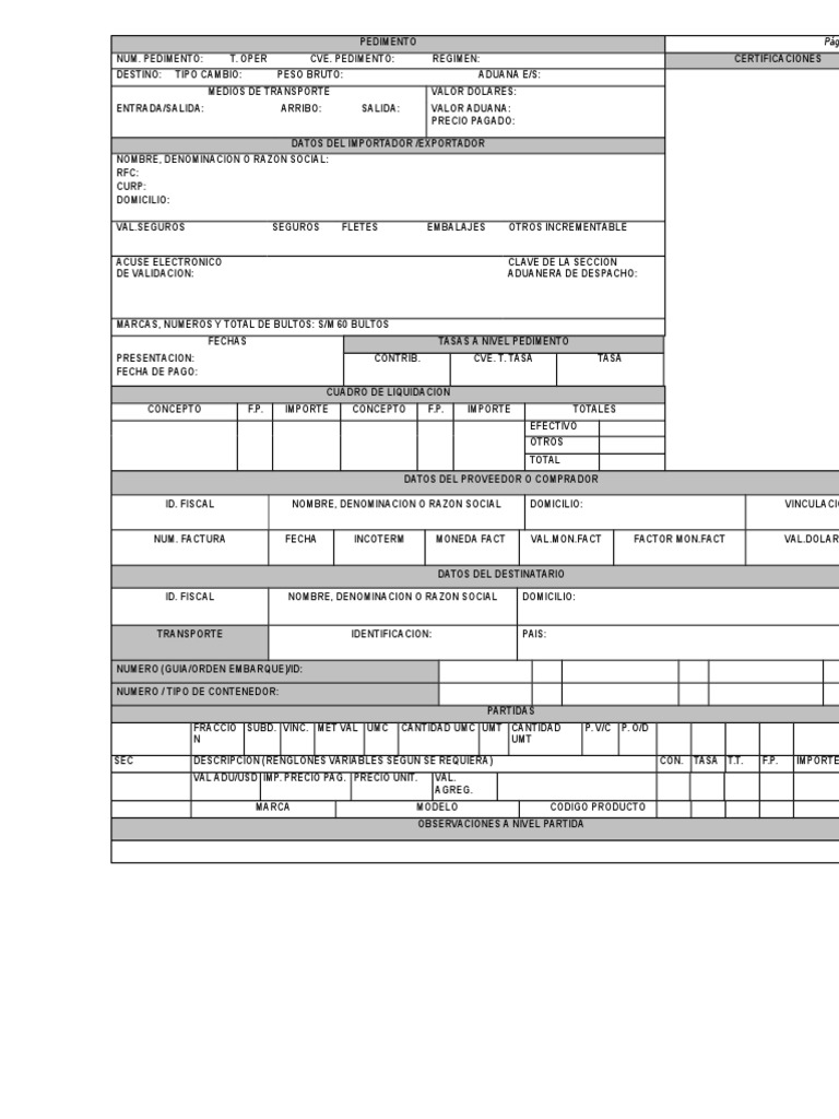 documents.mx_pedimento-vacio.doc | Economias | Business