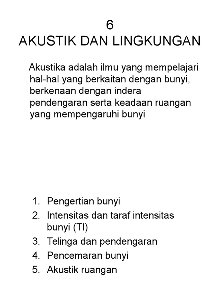 6.akustik Powerpoint | PDF