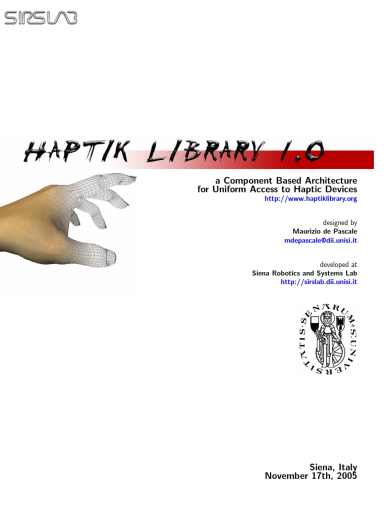 The Haptik Library 1.0 - Developer - S Manual | Download Free PDF | Library (Computing ...