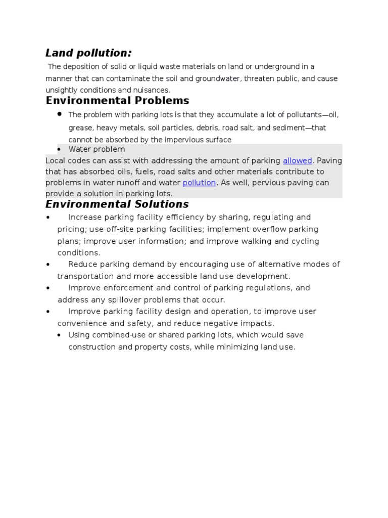 Environmental Problems Land | PDF