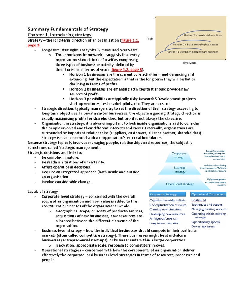 Summary - Fundamentals of Strategy | PDF | Strategic Management | Swot ...