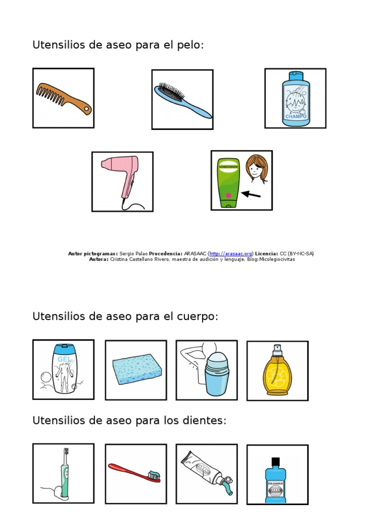 Utensilios de aseo personal y lugares de higiene | PDF