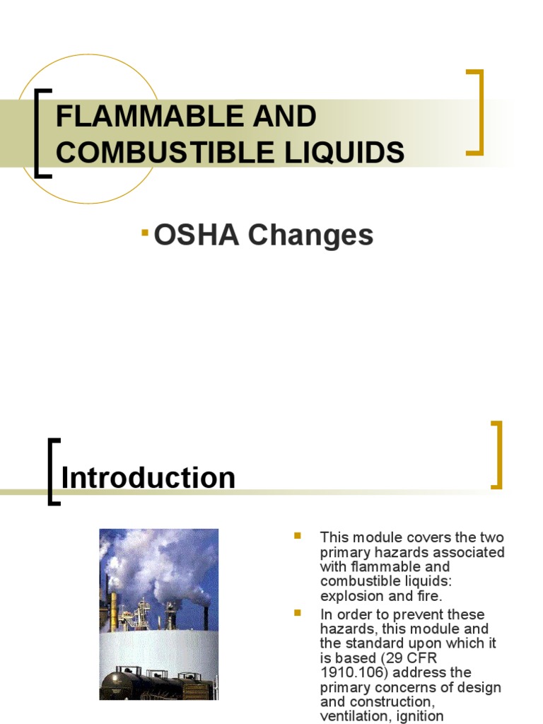 OSHA Guidelines for Flammable Liquids | PDF | Flammability | Fires