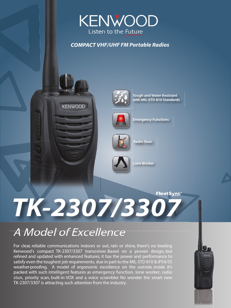 12 - Kenwood TK2307-3307 - Opt | PDF | Headphones | Microphone