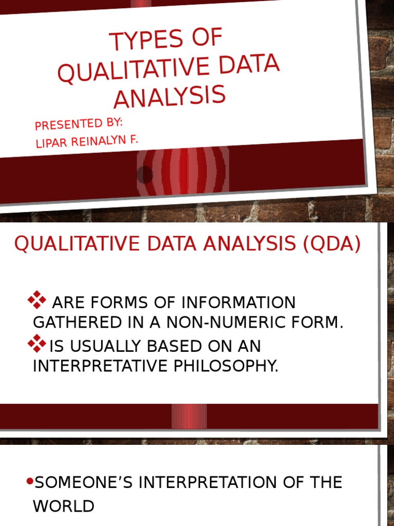 Types of Qualitative DATA Analysis REIN | PDF