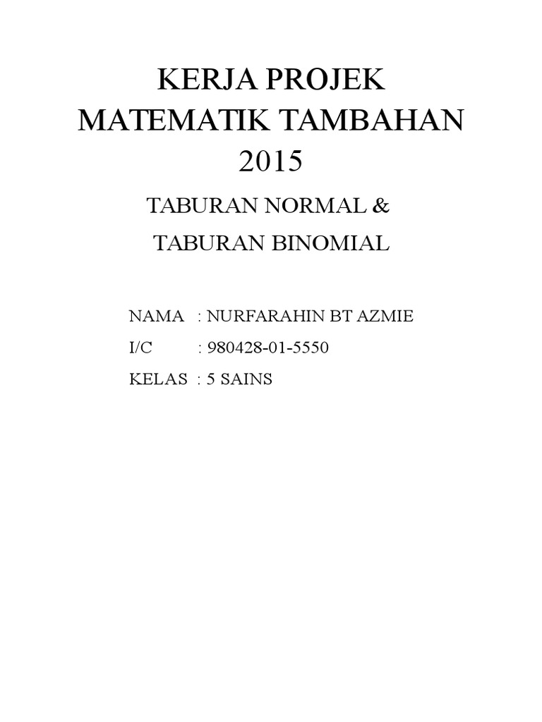 Contoh Taburan Normal | PDF