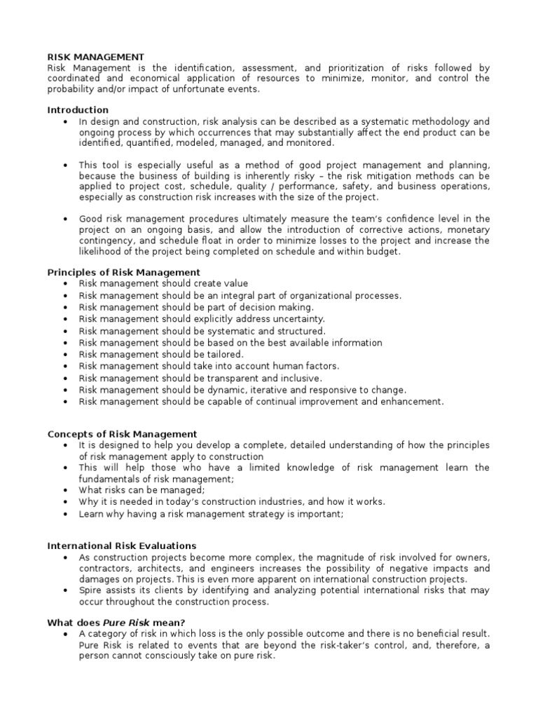 Risk | PDF | Risk Management | Risk