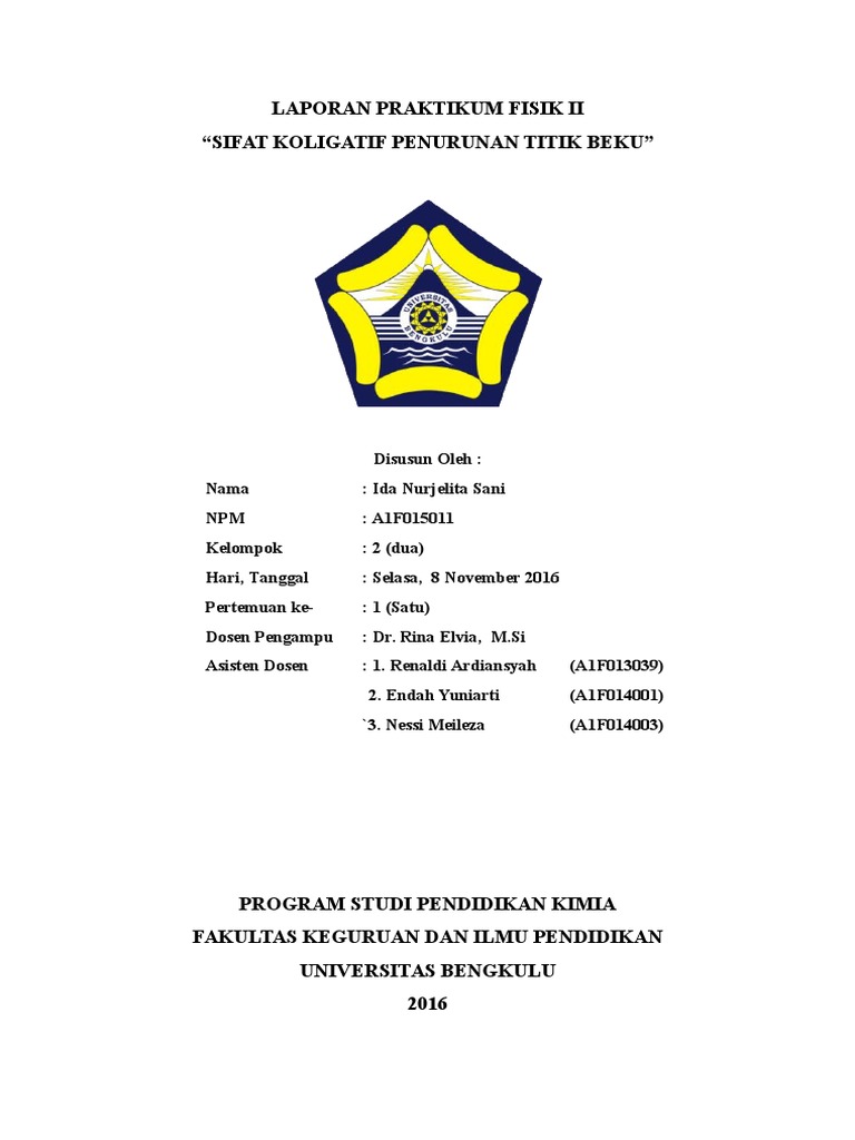 Cover Praktikum Kimia Organik II | PDF Cover Praktikum Kimia Organik II | PDF