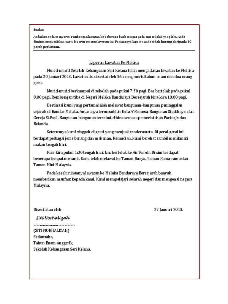 Contoh Karangan Upsr Pdf Pdf