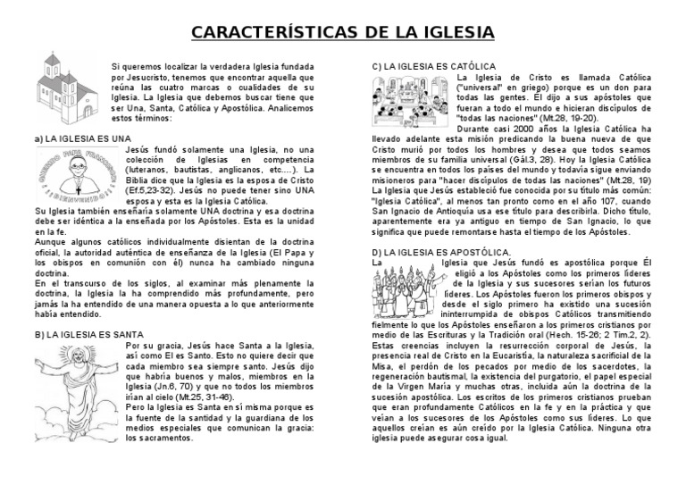 Características de La Iglesia | PDF | Iglesia Católica | Cristo (título)
