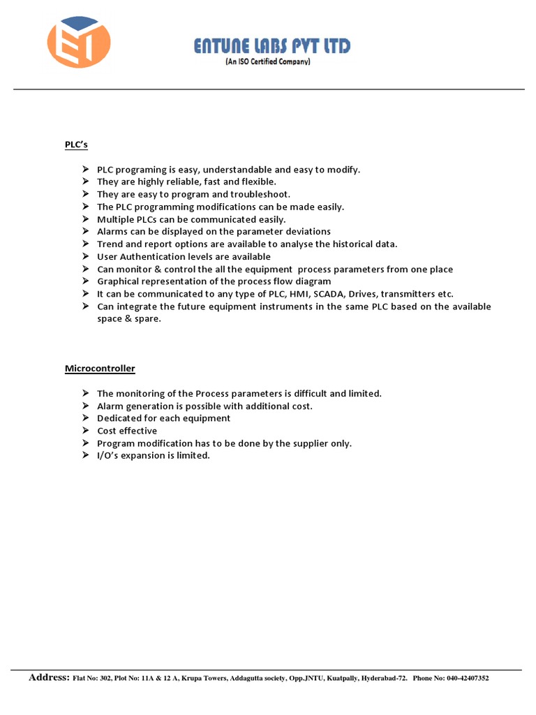 PLC Vs Microcontroller | PDF