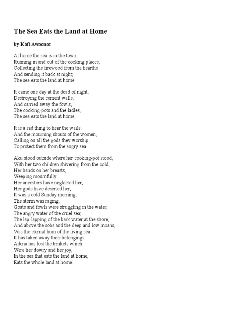 The Sea Eats the Land at Home, Kofi Awoonor | Fiction & Literature