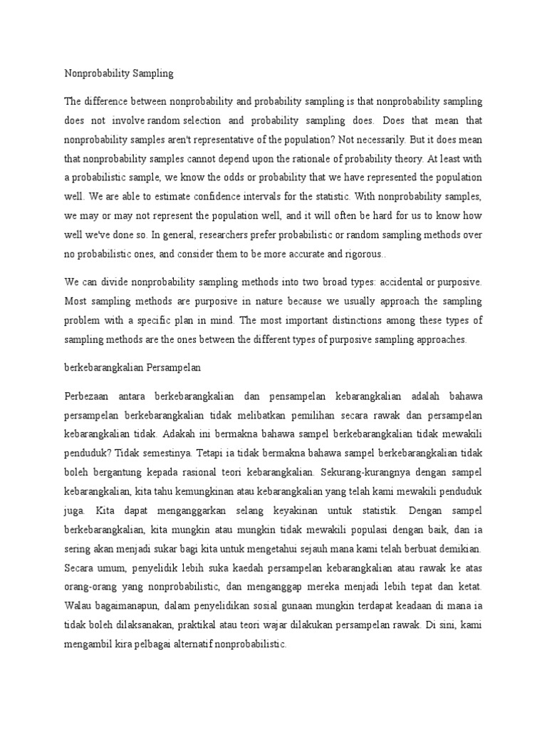 Nonprobability Sampling | PDF | Sampling (Statistics) | Research Methods