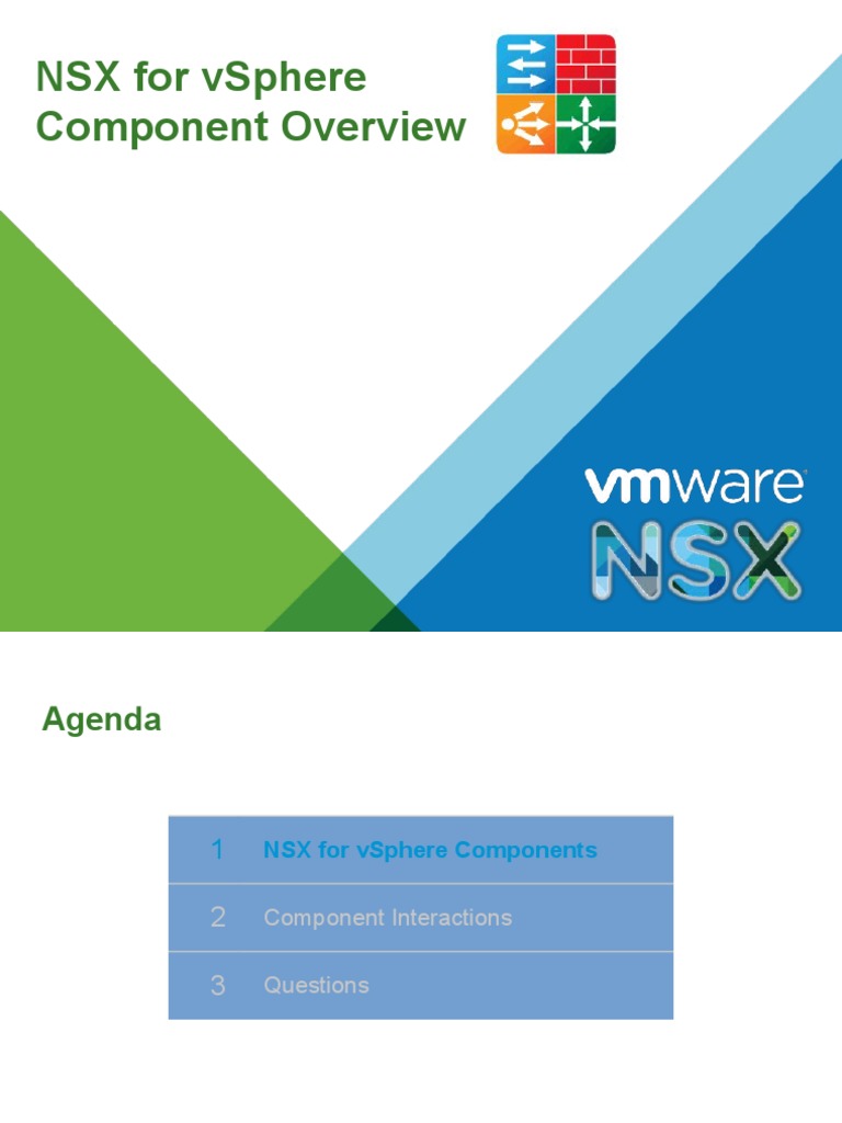 D01 S04 NSX-VSphere Component Overview | PDF