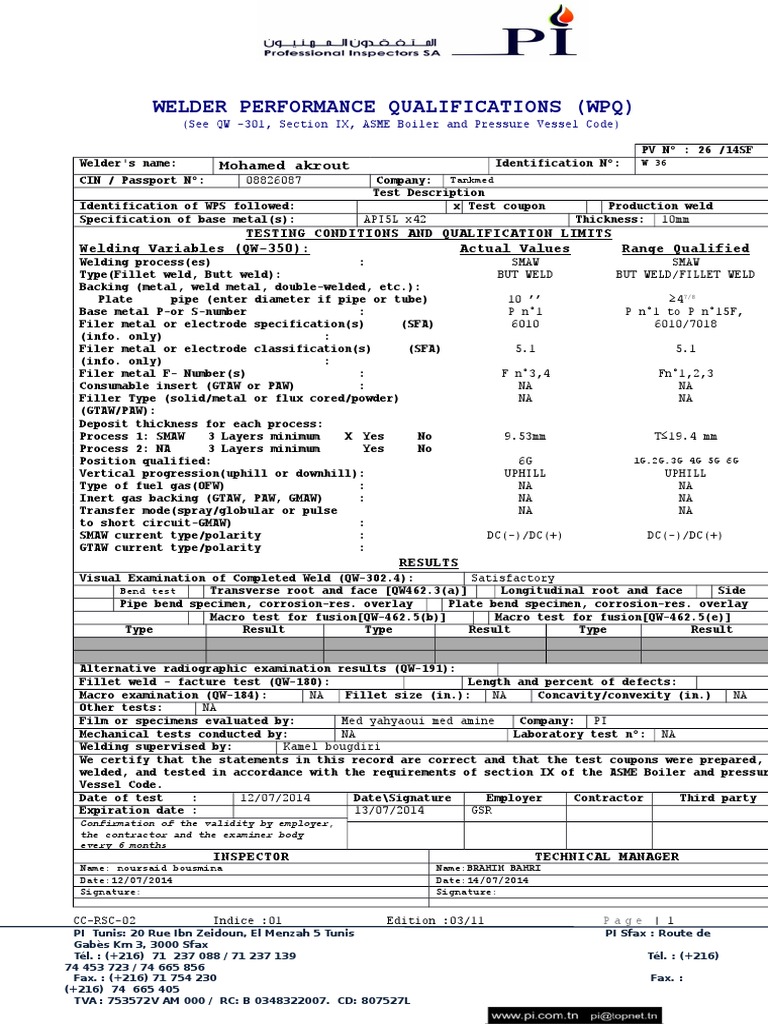 Certificat Soudeur | PDF | Welding | Construction