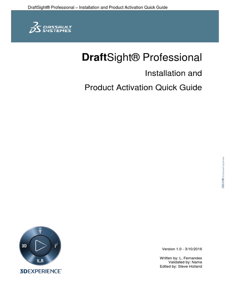 DRAFTSIGHT Professional Quick Guide 2017 | PDF | Installation (Computer Programs) | Technical ...