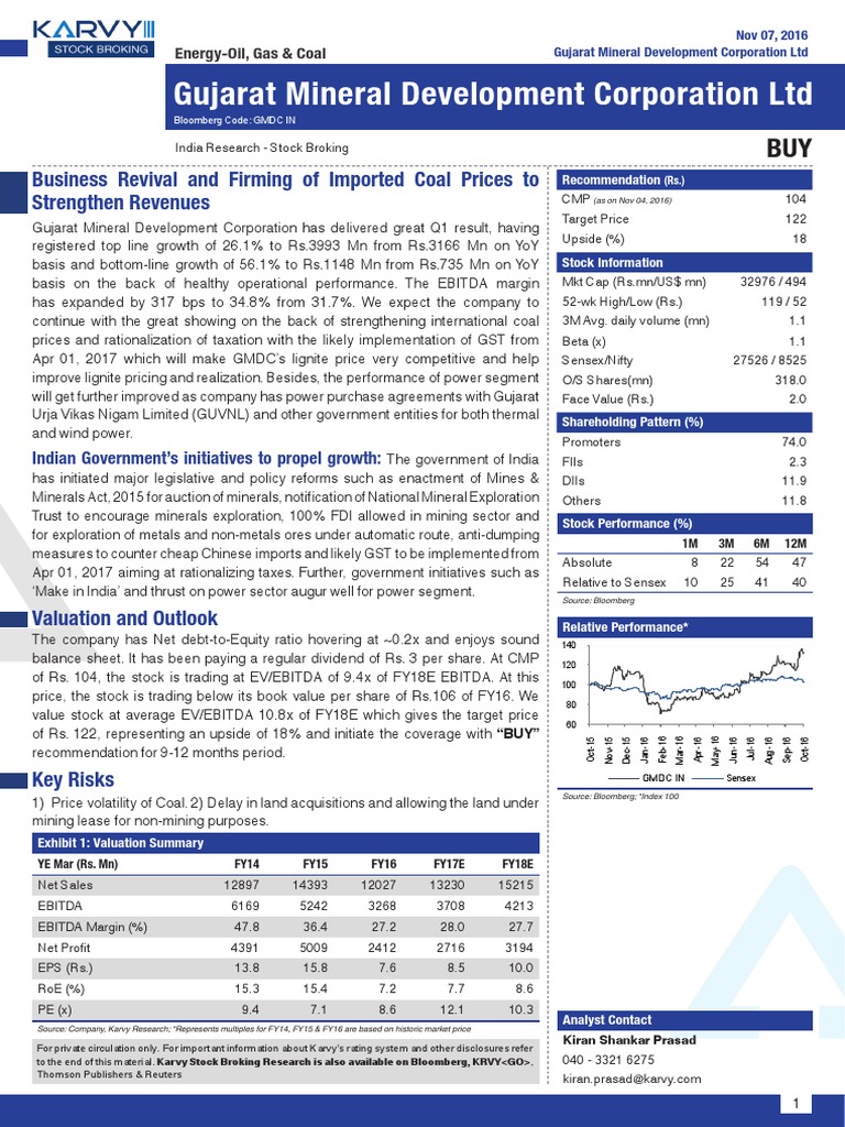 GMDC | PDF | Coal | Mining