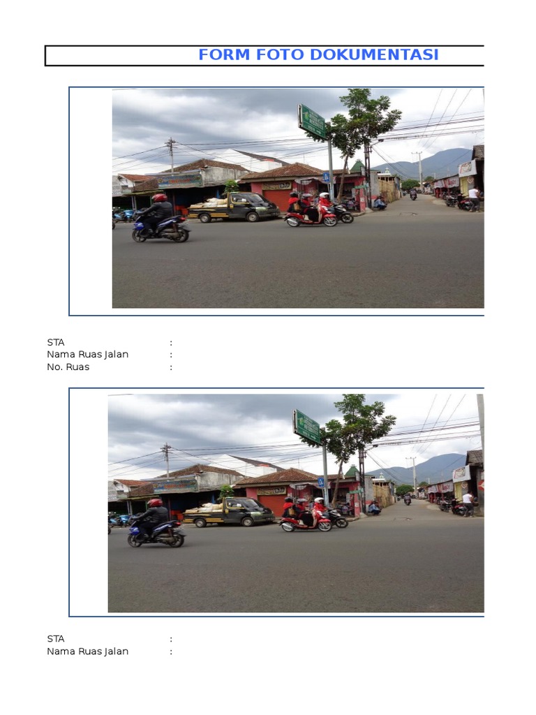 Contoh Form Foto Dokumentasi | PDF