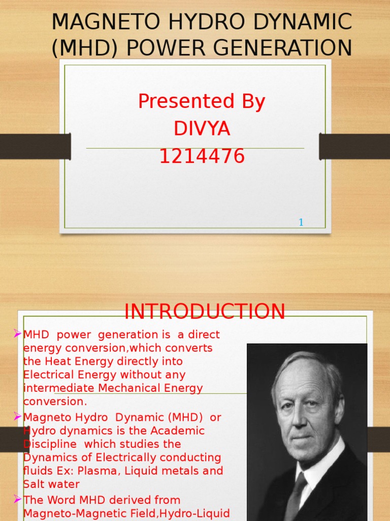 Magneto Hydrodynamic MHD Power Generation | Download Free PDF ...