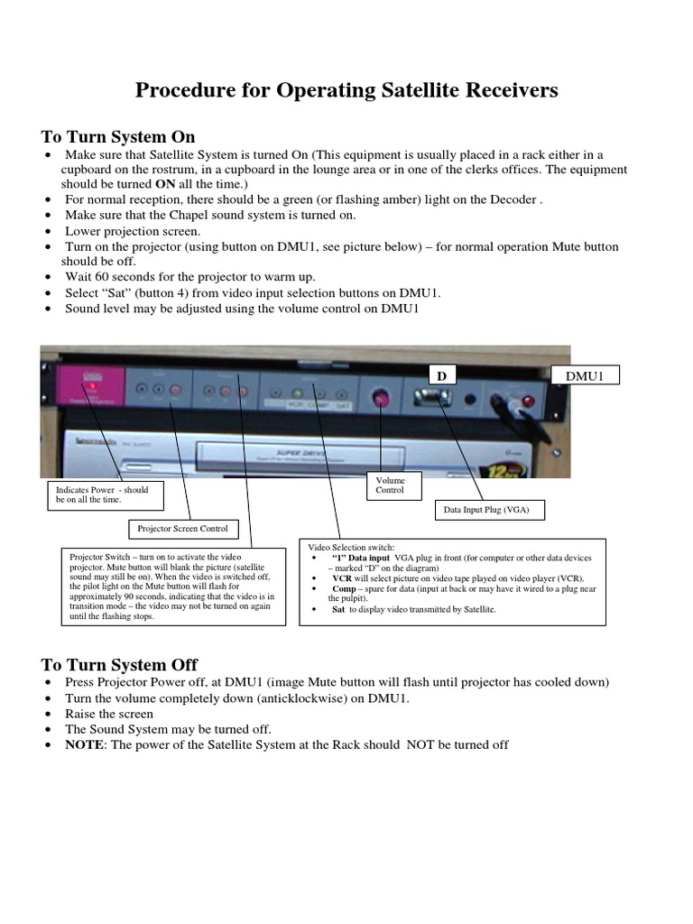 Satellite Operator InstructionsPA | PDF | Troubleshooting | Video