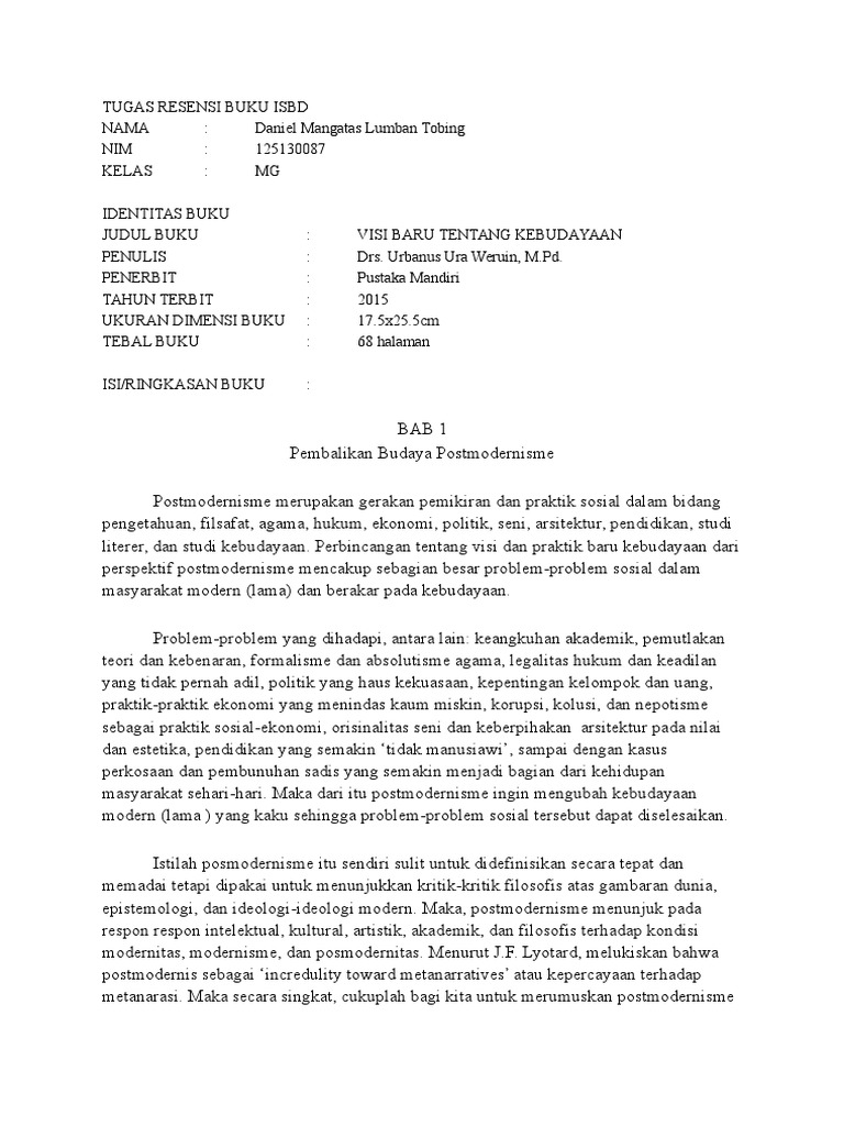 Tugas Resensi Buku Isbd | PDF