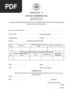 Study and Conduct Certificate | PDF
