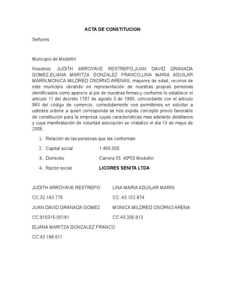 ACTA1 | PDF | Derecho