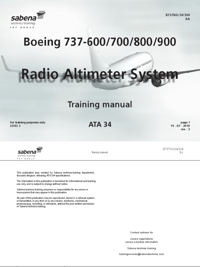 34 Radio Altimeter System | PDF | Radio | Central Processing Unit