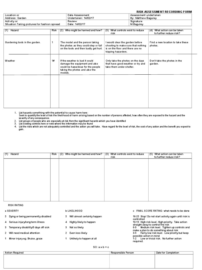 Risk Assessment Garden | Risk Assessment | Risk