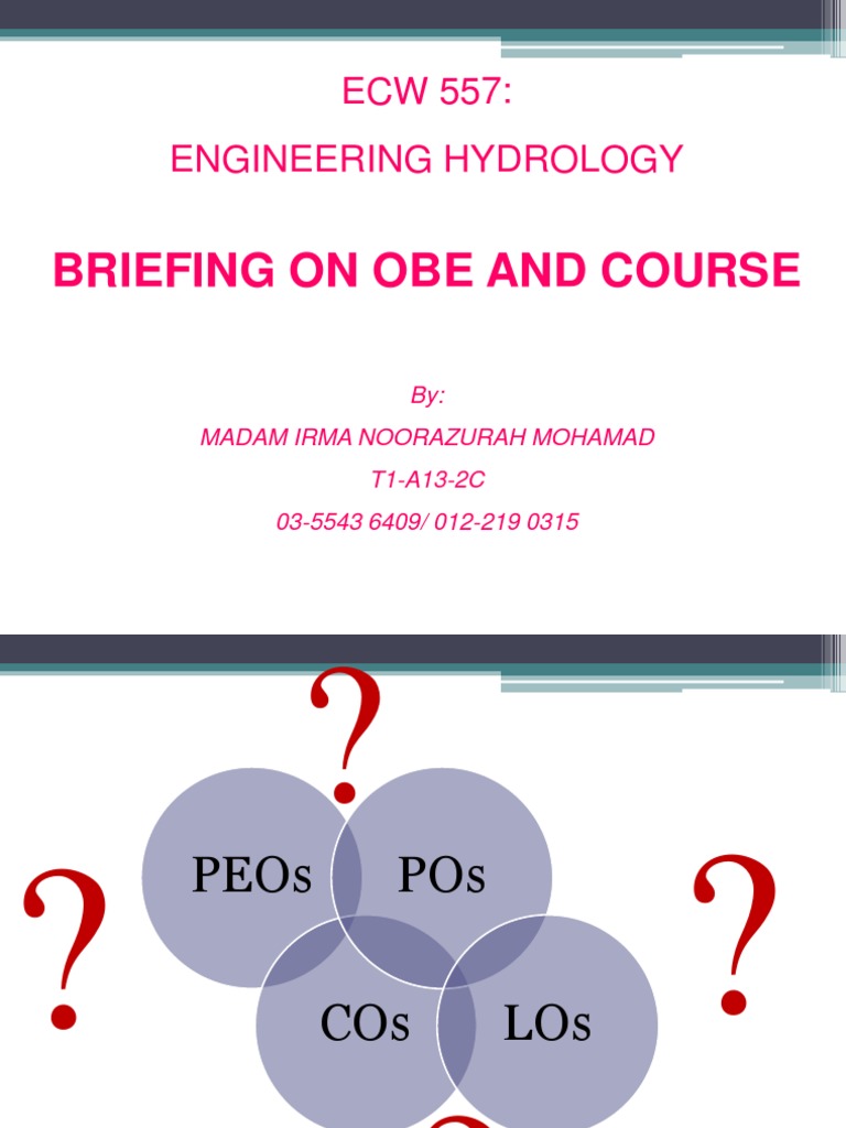Lesson Plan and OBE | Hydrology | Engineering