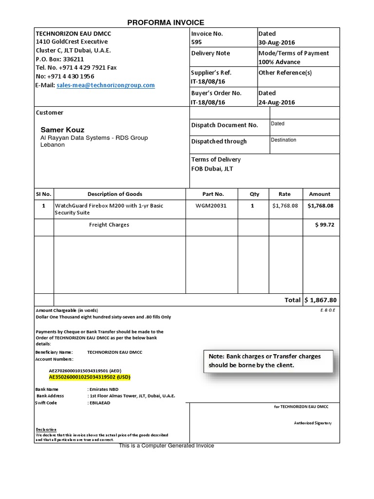 View | PDF | Invoice | United States Dollar