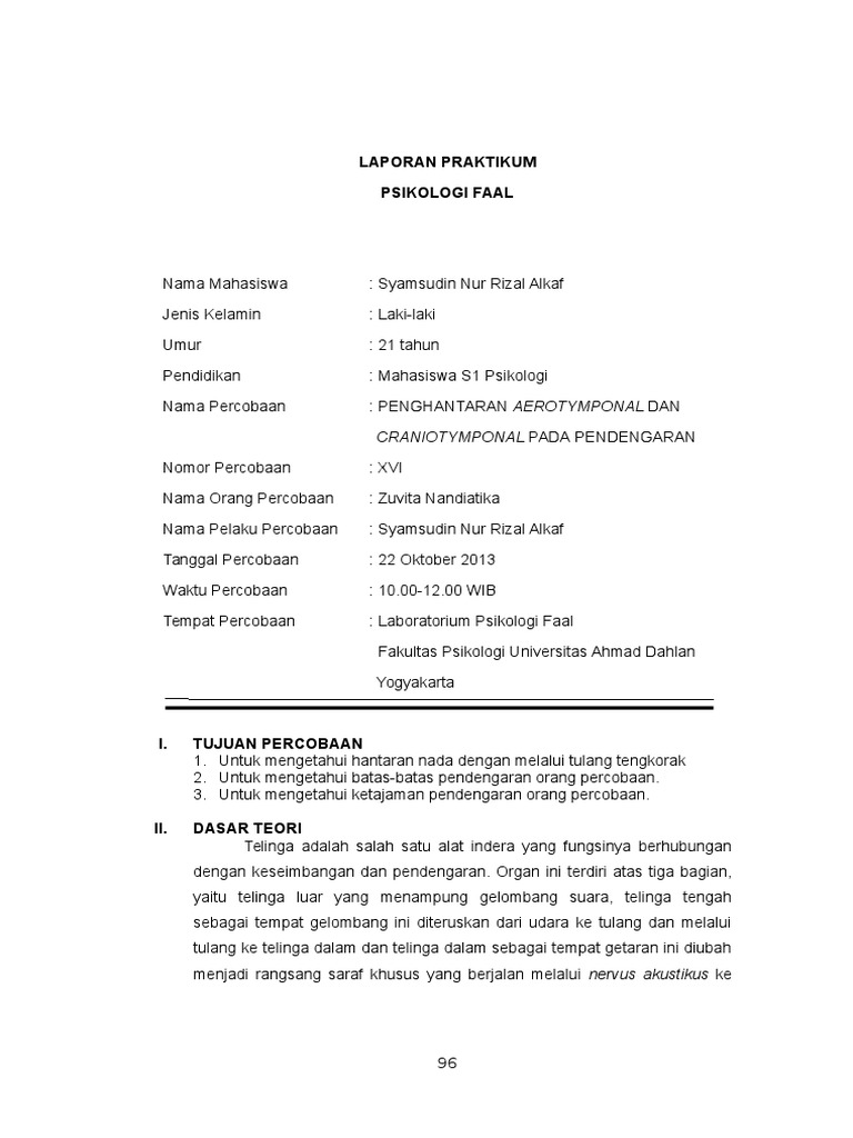 Pengujian Pendengaran Melalui Labirin Osea | PDF | Sains & Matematika