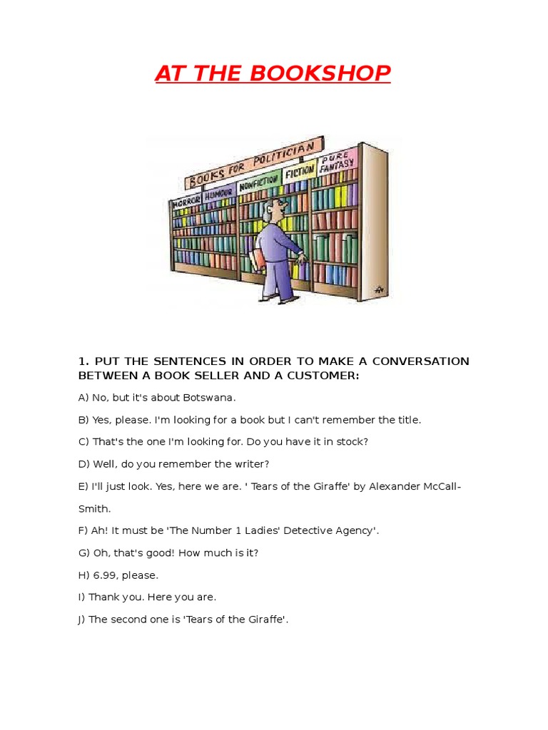 At The Bookshop Worksheet | PDF | General Fiction