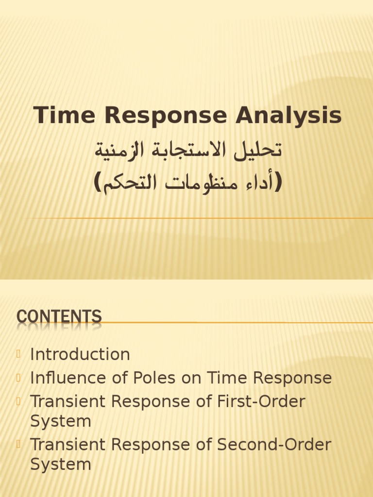Time Response Analysis | PDF | Mathematical Analysis | Mathematical Objects