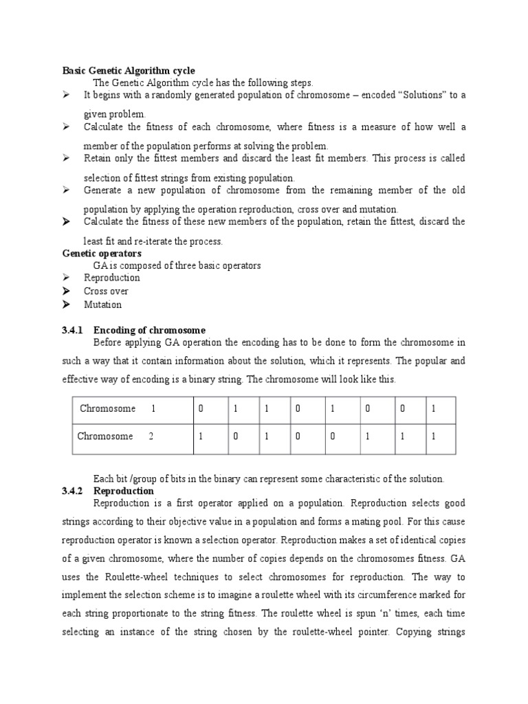 Basic Genetic Algorithm Cycle | Download Free PDF | Genetic Algorithm ...
