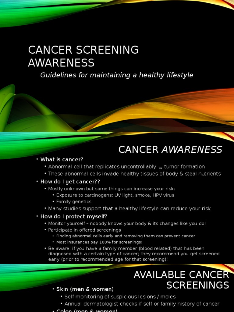 Cancer Screening Awareness | PDF