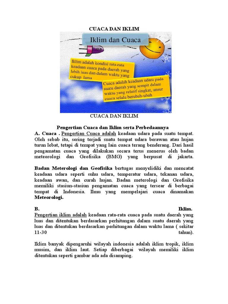 Cuaca Dan Iklim | PDF