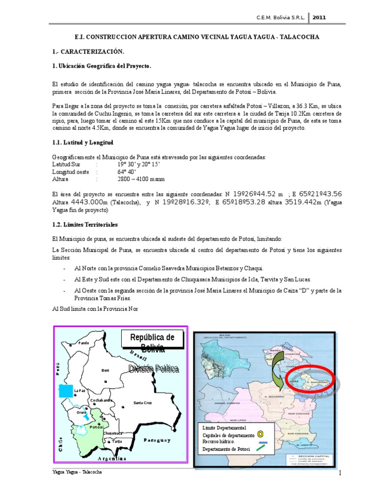 Apertura de camino vecinal entre las comunidades de Yagua Yagua y ...