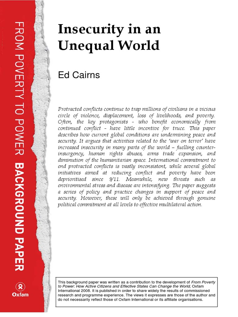 Global Insecurity and Conflict Dynamics | PDF | Aids | Humanitarian Aid