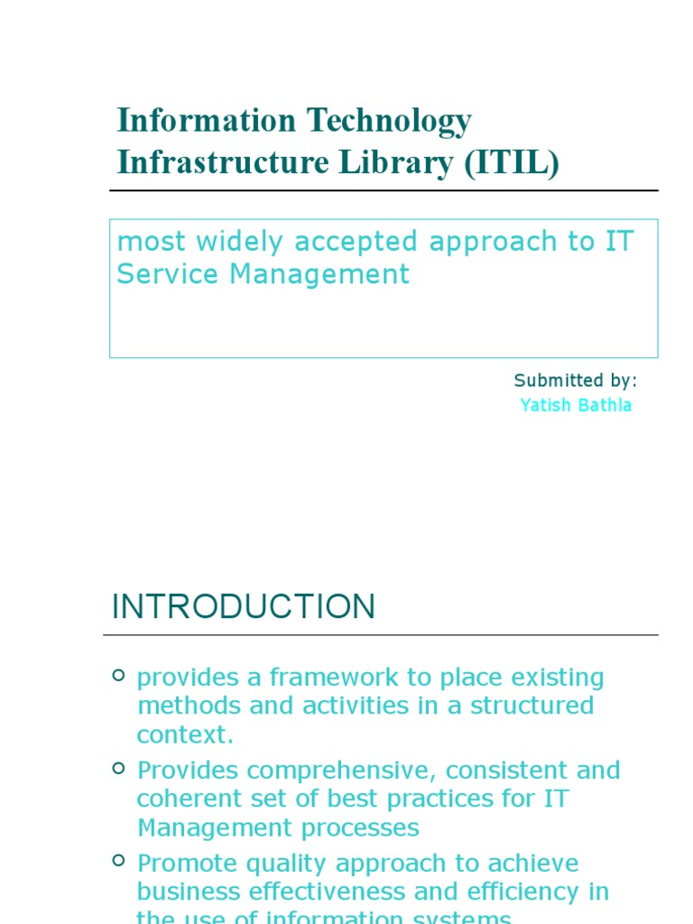 Information Technology Infrastructure Library | PDF | Itil | It Service ...