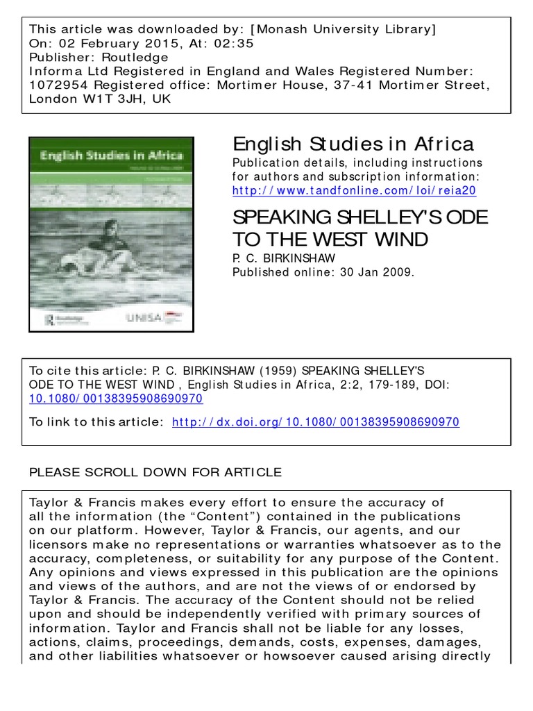 ODE TO THE WEST WIND by SARWAL | Percy Bysshe Shelley | Poetry