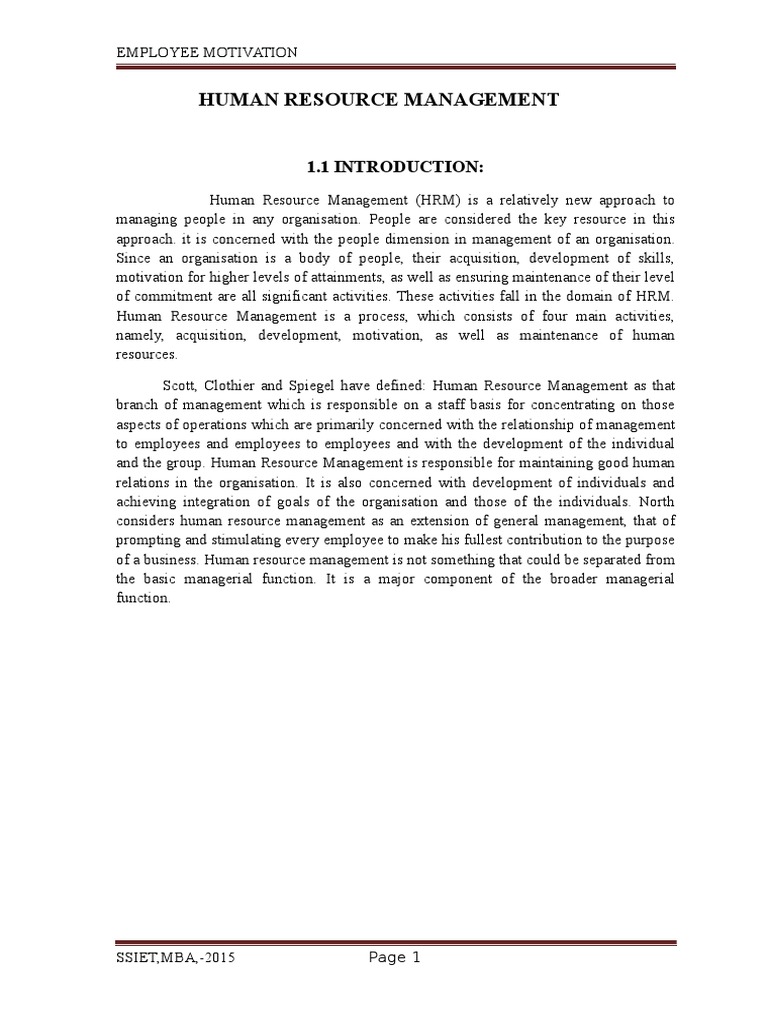 Human Resource Management | PDF | Motivation | Motivational