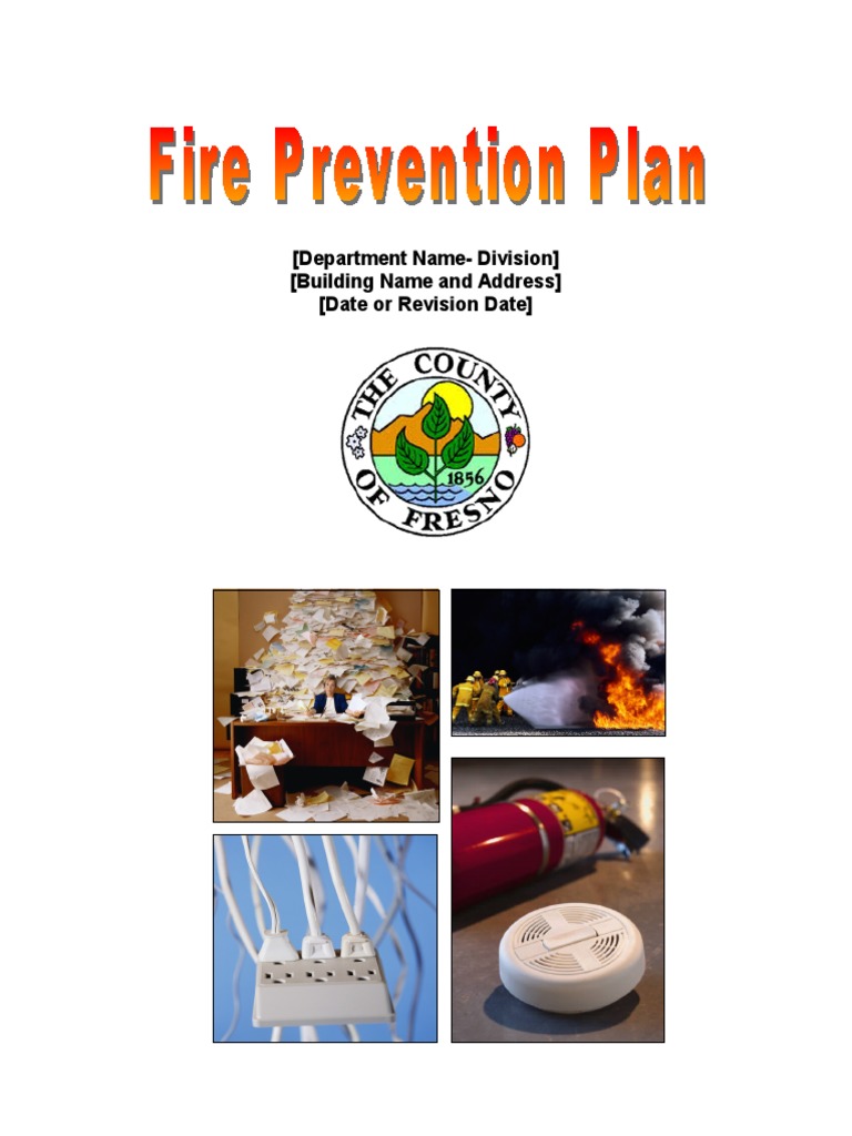 Fire Prevention Plan Template- FINAL 5-30-08 | Fire Safety | Flammability