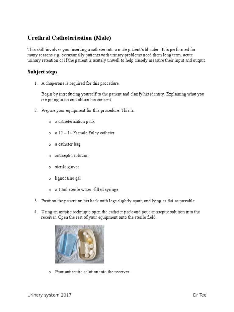 Urethral Catheterisation For Male | PDF | Catheter | Urinary Incontinence